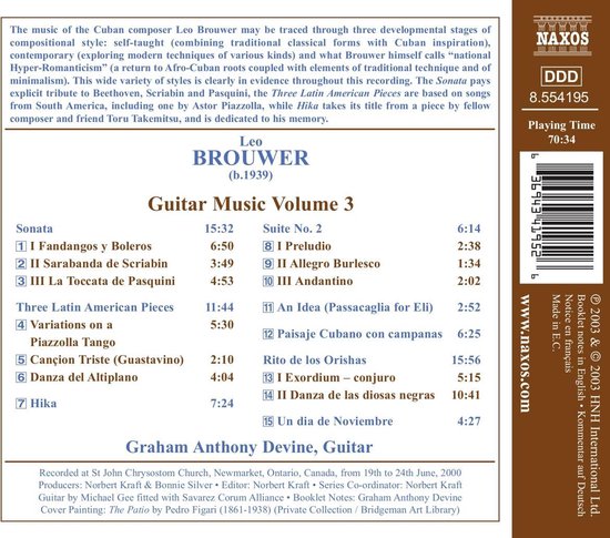 Graham Anthony Devine - Guitar Music 3 (CD), Graham Anthony Devine ...