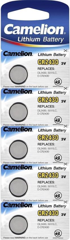 50 Stuks (10 blisters a 5st) - Camelion CR2430 lithium knoopcel batterij | bol.com