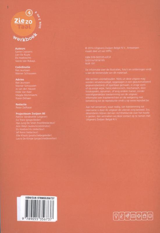 Ziezo taal Blok 3 en 4 Werkboek 4 | 9789055356737 | Sanne Ceyssens | Boeken | bol.com