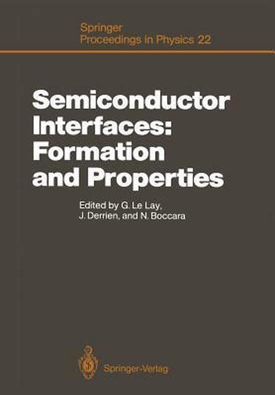 Semiconductor Interfaces: Formation and Properties | 9783642729690 ...