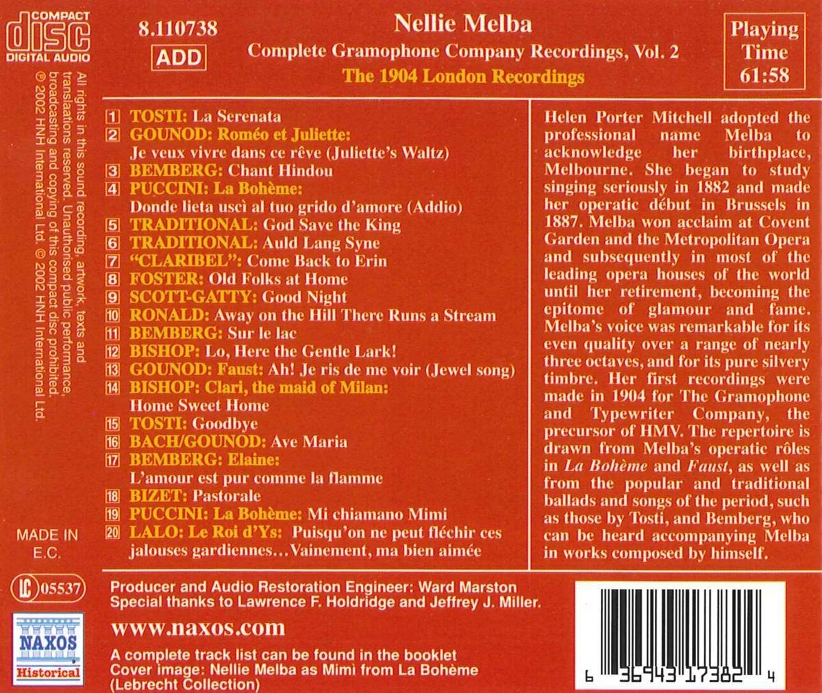 Melba:Complete Gramophone Co.2, V/a | CD (album) | Muziek | bol.com
