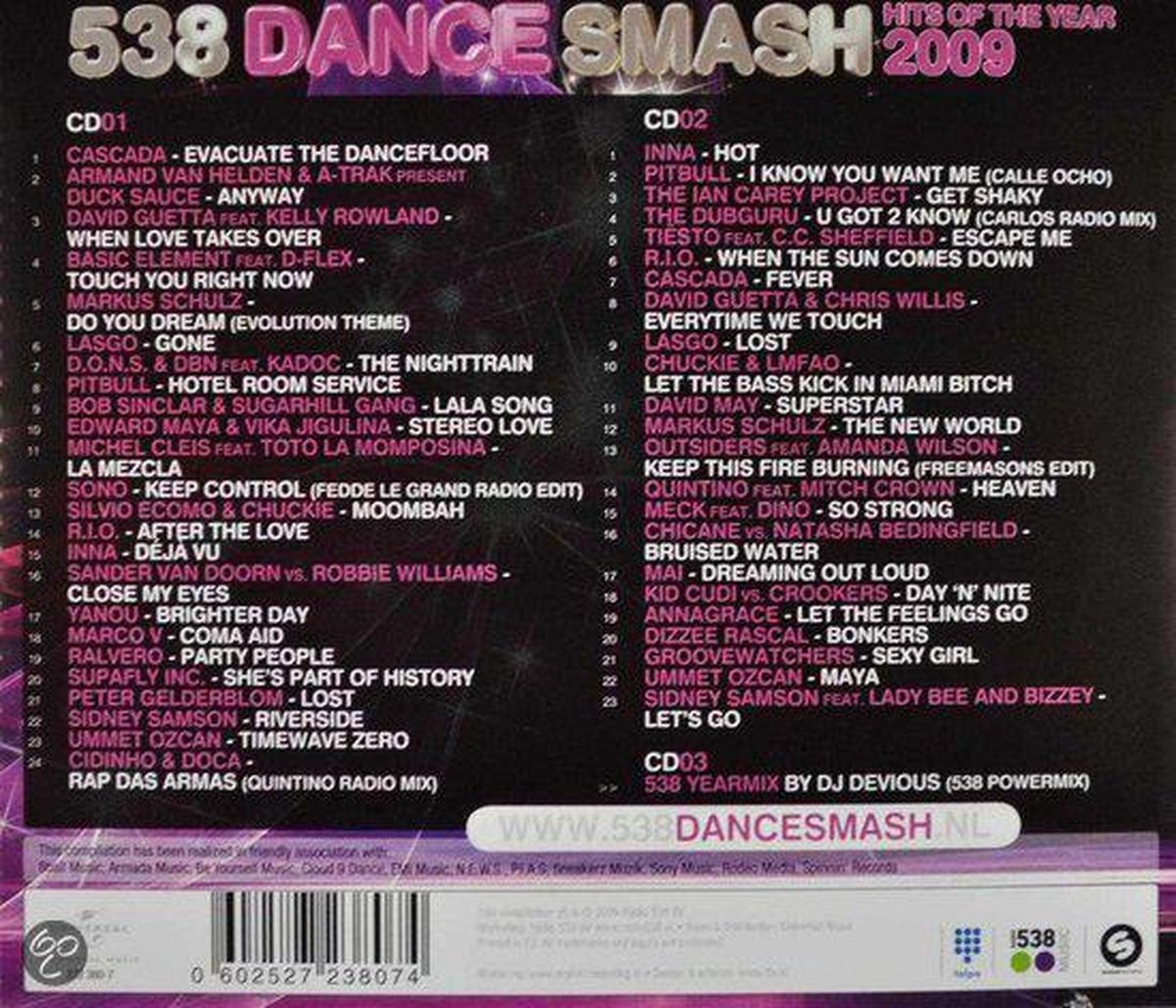 538 Dance Smash Hits Of The Year 20, various artists | CD (album ...