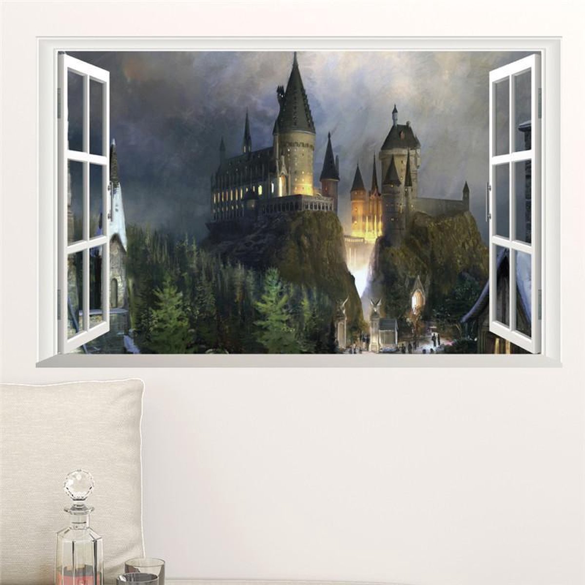 Window Onto Hogwarts 60 x 90 cm Harry Potter muursticker | bol.com
