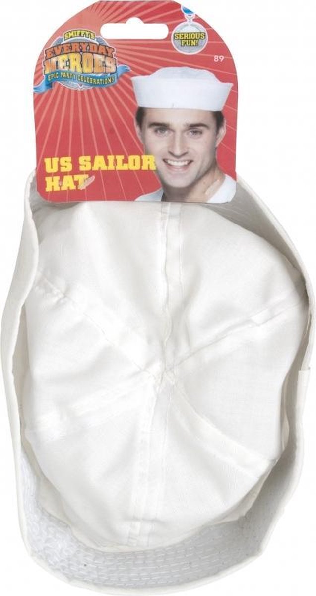 Wit matrozen verkleed hoedje - Matroos/Zeeman thema verkleed accessoire ...