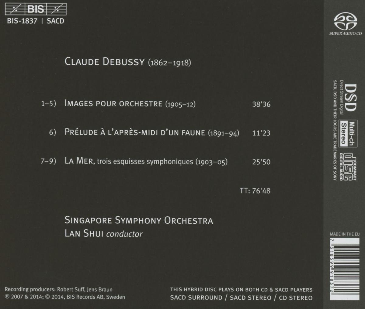 Singapore Symphony Orchestra, Lan Shui - Debussy: La Mer (Super Audio ...