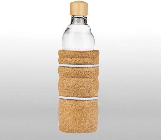 Vitaalwater Drinkfles Lagoena Nature's Design - Glas - Kurk - Hout ...
