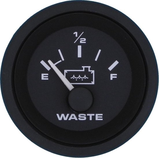 Veethree Black Premier Vuilwatertankmeter E- ½ - F Ø 60 mm USA | bol