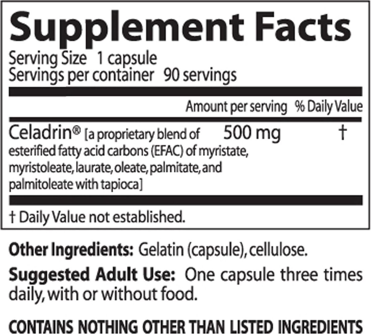 Doctor's Best, Celadrin, 500 mg, 90 capsules | bol.com