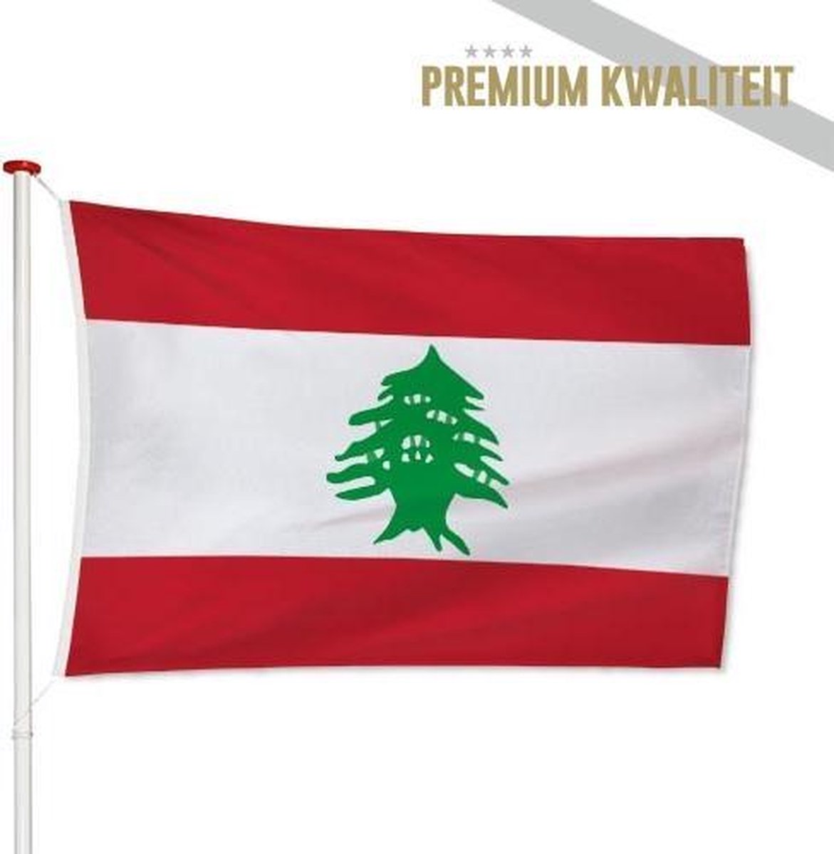 Libanese Vlag Libanon 150x225cm - Kwaliteitsvlag - Geschikt voor buiten ...