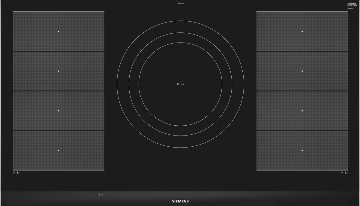 Siemens EX975LVC1E kookplaat Zwart Ingebouwd Inductiekookplaat zones 5 ...