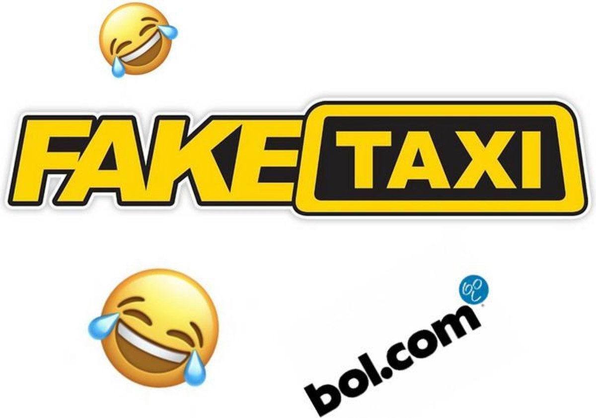 Faketaxi - fake taxi - 4 stuks- taxi - sticker - autosticker ...