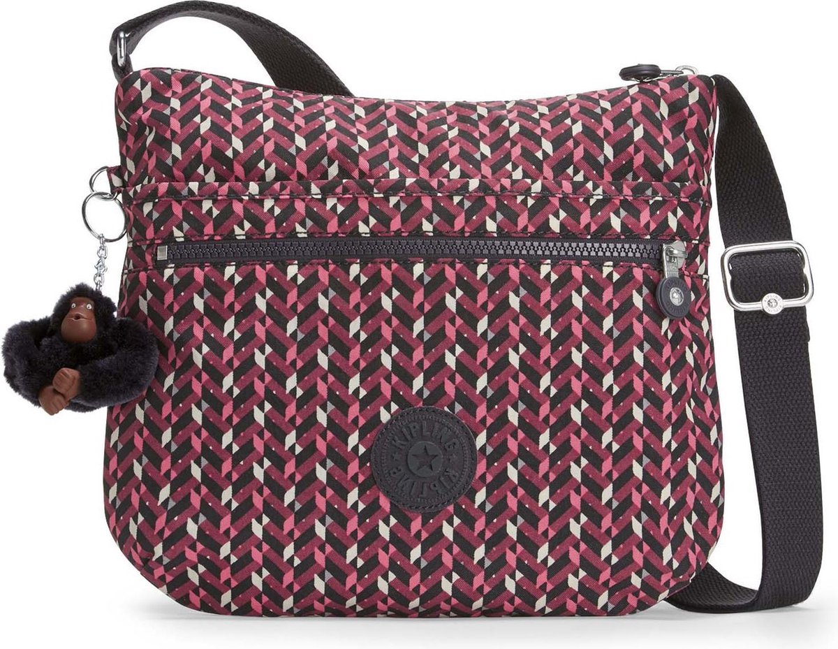 Kipling Arto - Schoudertas - Pink Chevron | bol.com