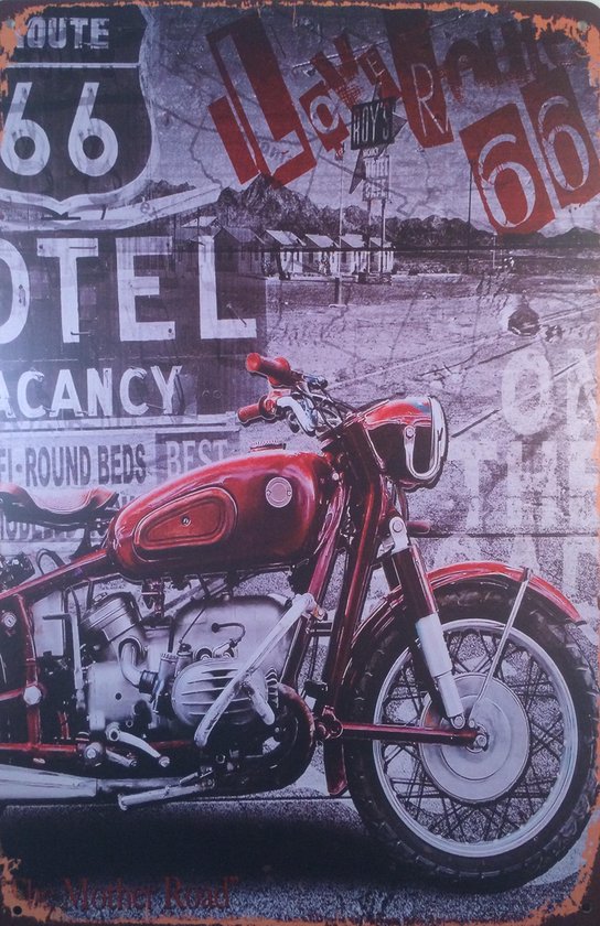 Retro plaat "Route 66" | bol.com
