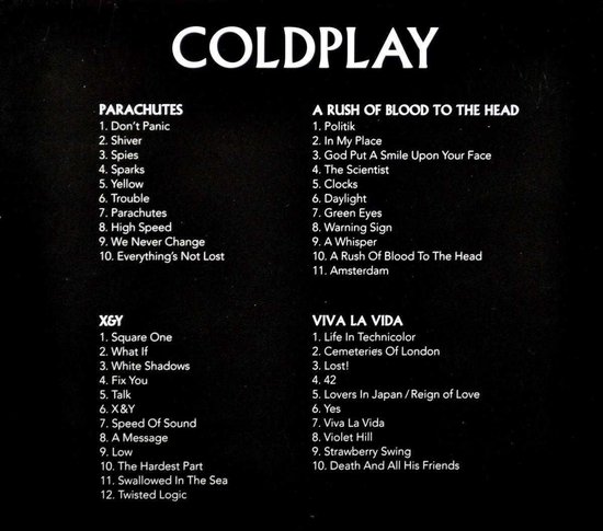 bol.com | Coldplay: 4CD Catalogue Set, Coldplay | CD (album) | Muziek
