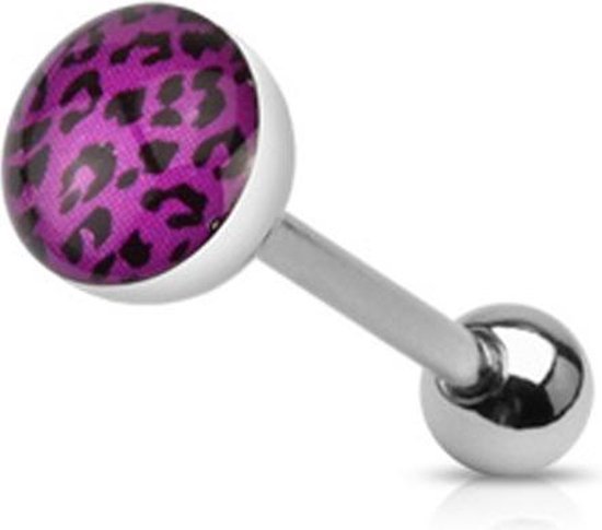 Tongpiercing tijgerprint paars LMPiercings | bol.com