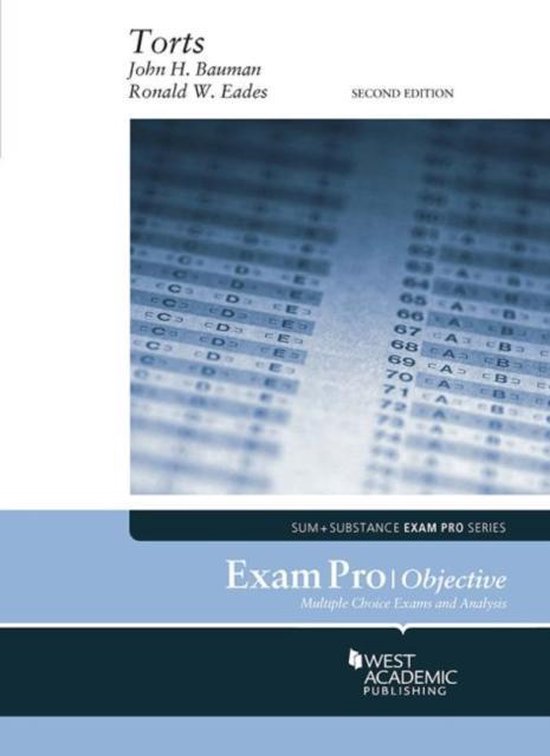 Exam Pro Series- Exam Pro on Torts (Objective) | 9781683287933 | John H ...