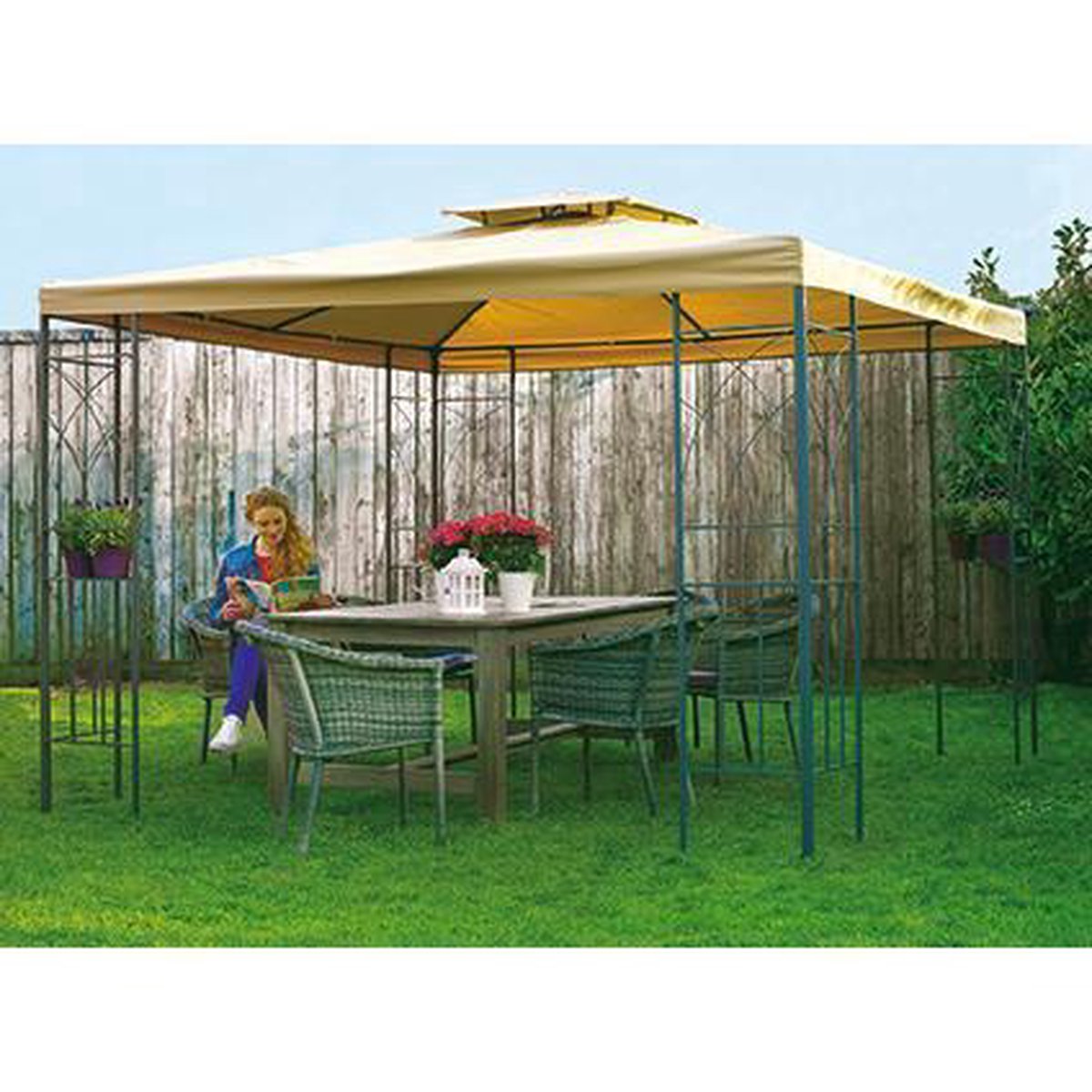 Zonnetent vierkant beige zand 3 x 3 m | bol.com