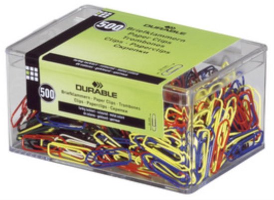 DURABLE paperclip 26mm farbig gesorteerd 500 stuks | bol