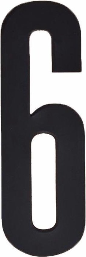 Hobby cijfers stickers - cijfer 6 - zwart - 10 cm - Huisvuil container ...