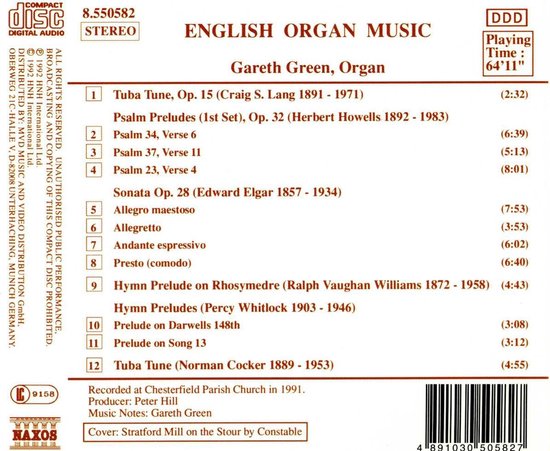 Gareth Green - English Organ Music 1 (CD), Gareth Green | Muziek | bol