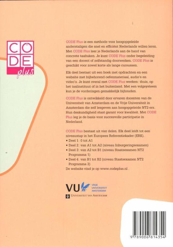 Code Plus Takenboek / Deel 1 0-A1 | 9789006814354 | Boeken | bol