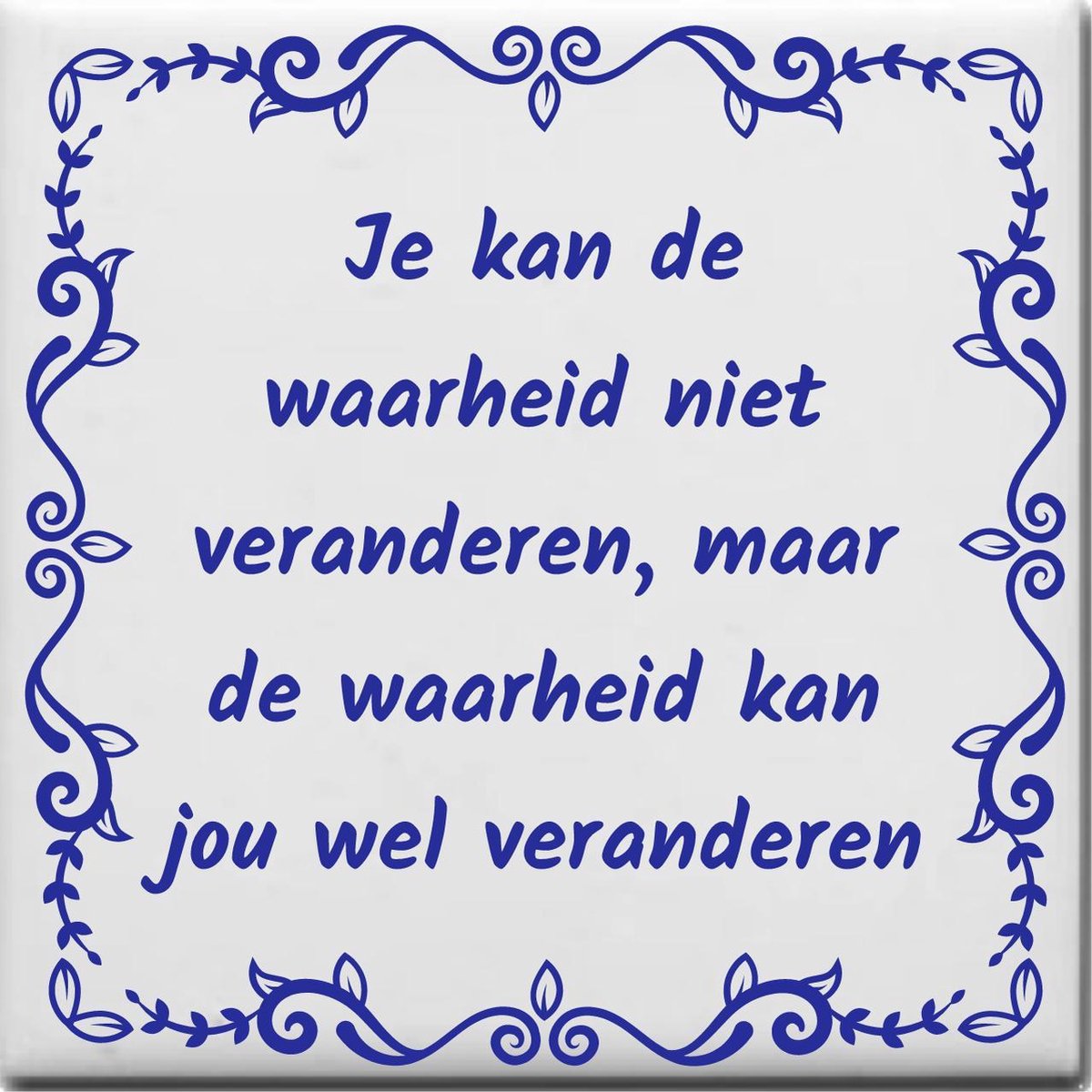 Wijsheden tegeltje met spreuk over Overig: Je kan de waarheid niet veranderen maar de... | bol.com