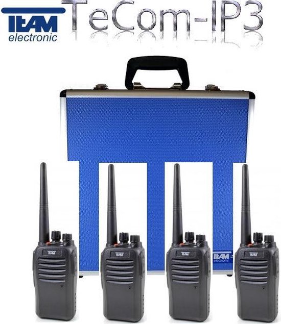 Team Tecom IP3 4-voudige koffer-portofoonset | bol