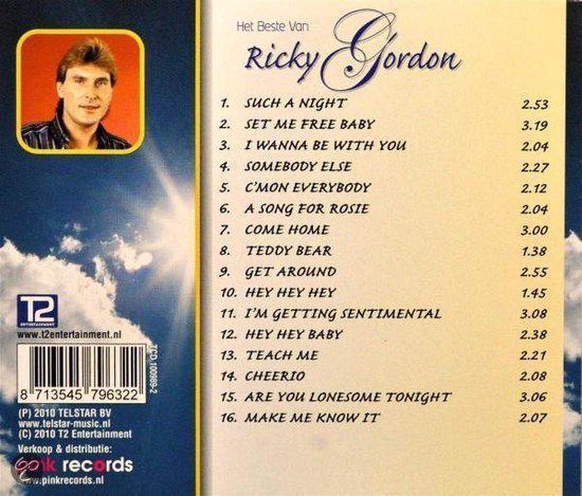 Gordon Ricky Het Beste Van, Ricky Gordon | CD (album) | Muziek | bol