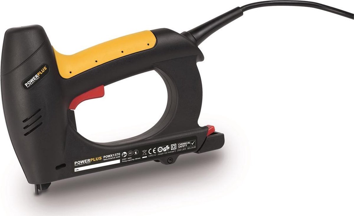 Powerplus POWX1370 Tacker - Elektrisch - Incl. 200 nieten en 100 ...