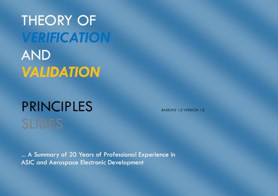 THEORY OF VERIFICATION AND VALIDATION 1 - THEORY OF VERIFICATION AND ...