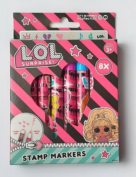 L.O.L. Surprise! Stamp Markers | Stempel Marker | 8 stuks | Meisjes ...