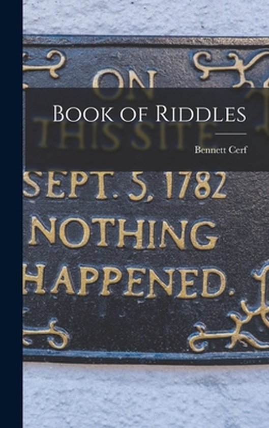 Book of Riddles, Bennett 1898-1971 Cerf | 9781013709845 | Boeken | bol.com