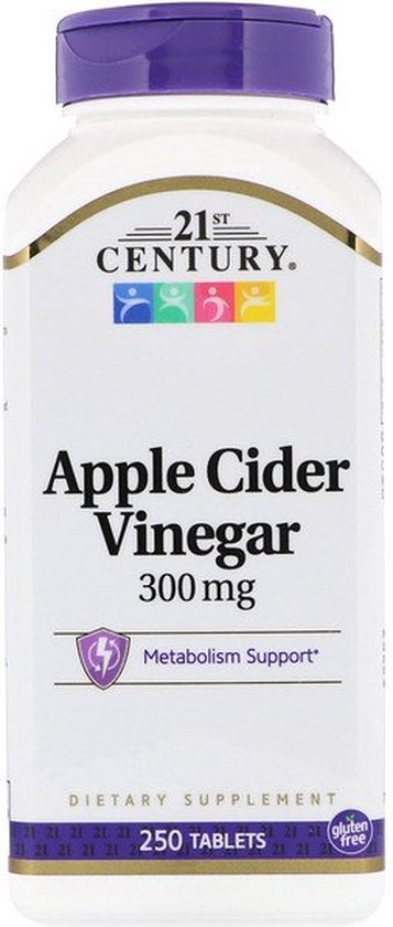 Appel Cider Azijn / 300 mg / 250 (!) stuks / Apple Cider Vinegar / 21st ...