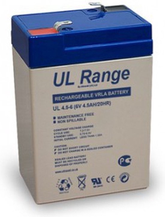 Ultracell 6V 4500mAh VRLA / Loodaccu (UL4.5-6) | bol
