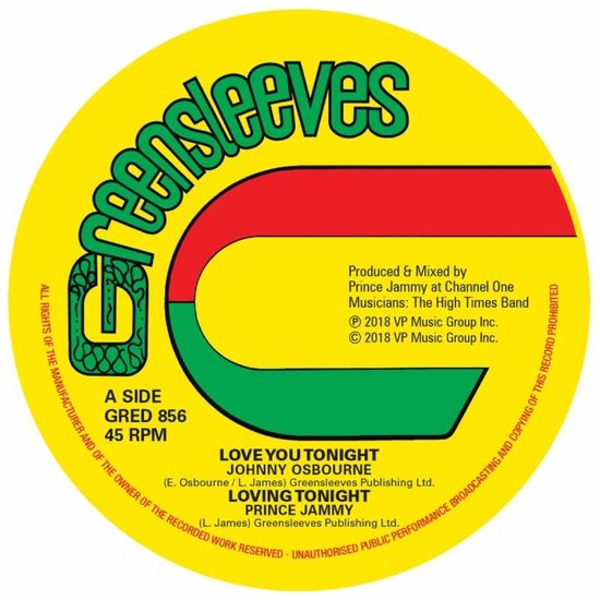 Johnny Osbourne & Prince Jammy - Love You Tonight / Purify Your Heart ...