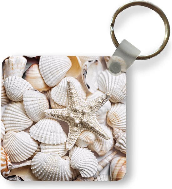 Sleutelhanger - Schelpen - Zeester - Strand - Plastic - Rond ...