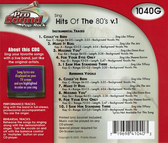 Sing Hits of the 80's Vol. 1, Karaoke | CD (album) | Muziek | bol