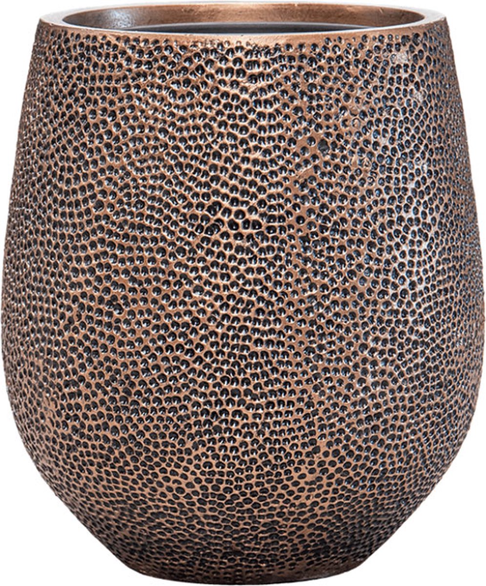 Frigus vaas brons goud 42cm hoog | Hoge bloempot koper bronzen gouden ...