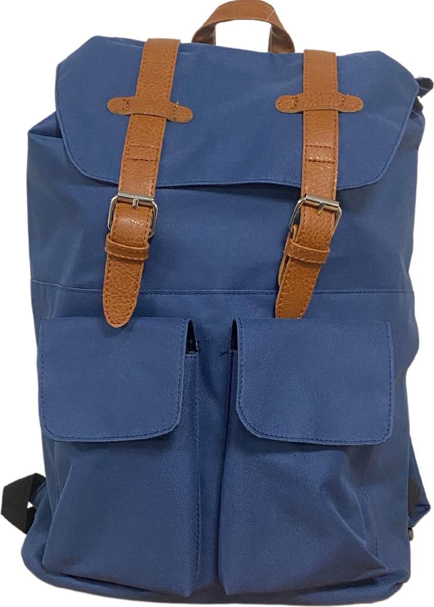 Vintage Rugzak 18 Liter 30x13x45 - Retro Tas - Rugtas 18 Liter - Navy ...