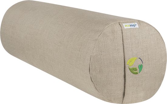 Yoga Bolster Rond - Ecoyogi – 60 x 20 cm – 3,9 kg - Hennep – Eco katoen ...
