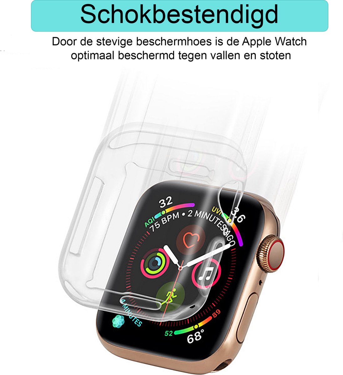 MY PROTECT Apple Watch 7/8 45mm Siliconen Bescherm Case - Apple Watch ...