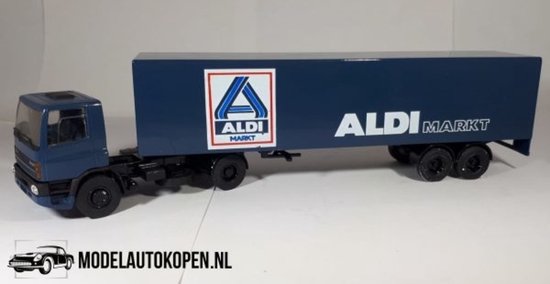 Aldi Markt DAF Truck met Trailer (Donkerblauw) (28 cm) 1/50 Lion Toys ...