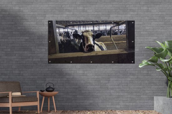 Décoration murale extérieure Vache - Écurie - Ferme - 160x80 cm - Toile ...