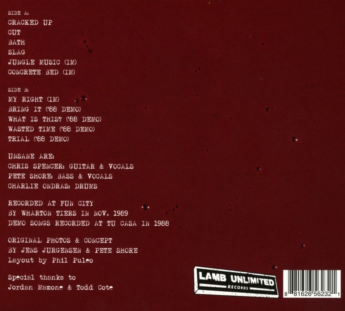 Unsane - Improvised Munitions & Demo (CD), Unsane | CD (album) | Muziek ...