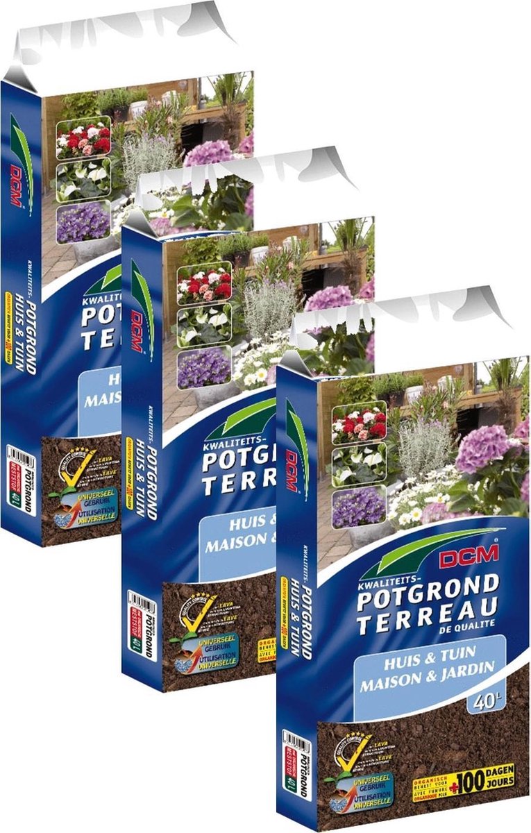 Dcm Potgrond Huis & Tuin - Potgrond - 3 x 40 l | bol