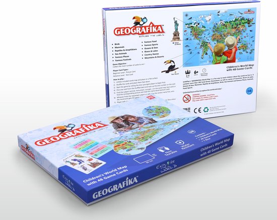 Explore the World game + children's World map Unik Play / Geografika ...