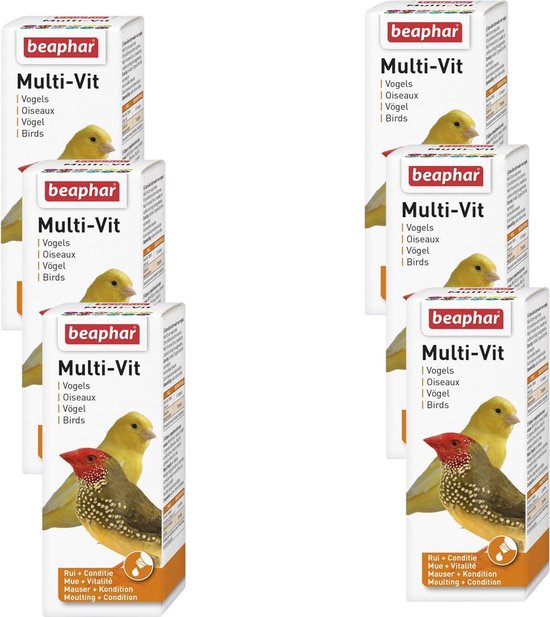 Beaphar Multi-Vitamine Vogels - Vogelapotheek - 6 x 50 ml | bol