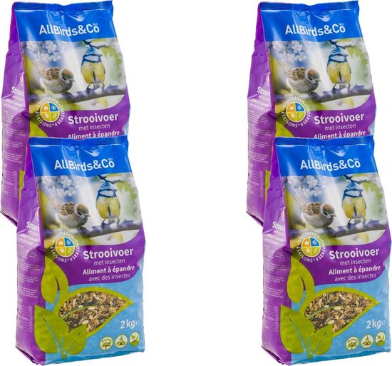 Allbirds&Co Strooivoer Met - Voer - 4 x Insecten | bol