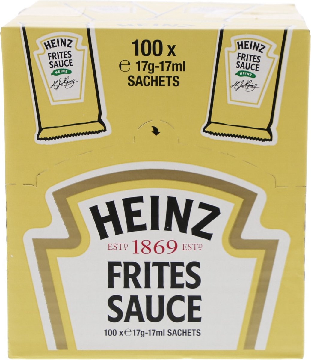 Heinz Fritessaus sachets - Doos 100 stuks x 1,7 cl | bol