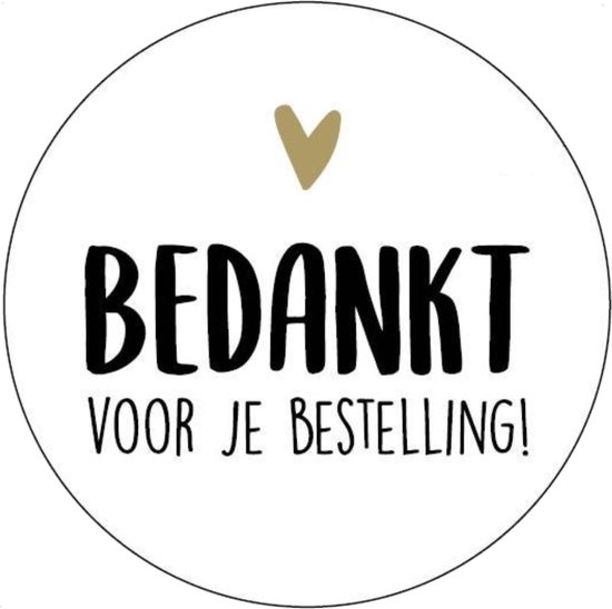 100 SluitstickersXXL 65 mm-Thank You Stickers-Sluitzegel-XXL-Bedankt Stickers-Bedankt... | bol.com